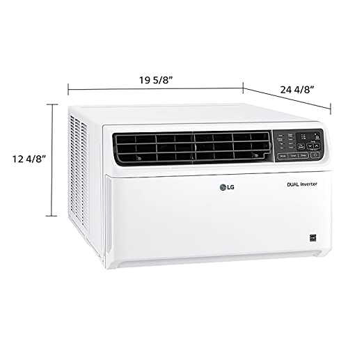 LG 10,000 BTU Dual Inverter Smart Window Air Conditioner, Cools 450 Sq. Ft., Ultra Quiet Operation, Up to 25% More Energy Savings, ENERGY STARĀ®, works with LG ThinQ, Amazon Alexa and Hey Google, 115V