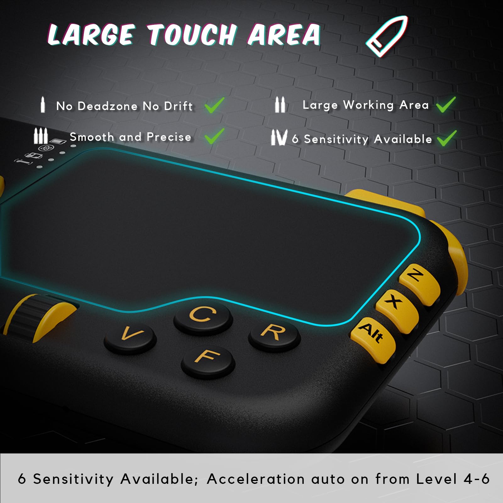 DarkWalker ShotPad FPS Touchpad Game Controller for PS5 / PS4 / PC/Steam/Xbox One/Xbox Series S|X