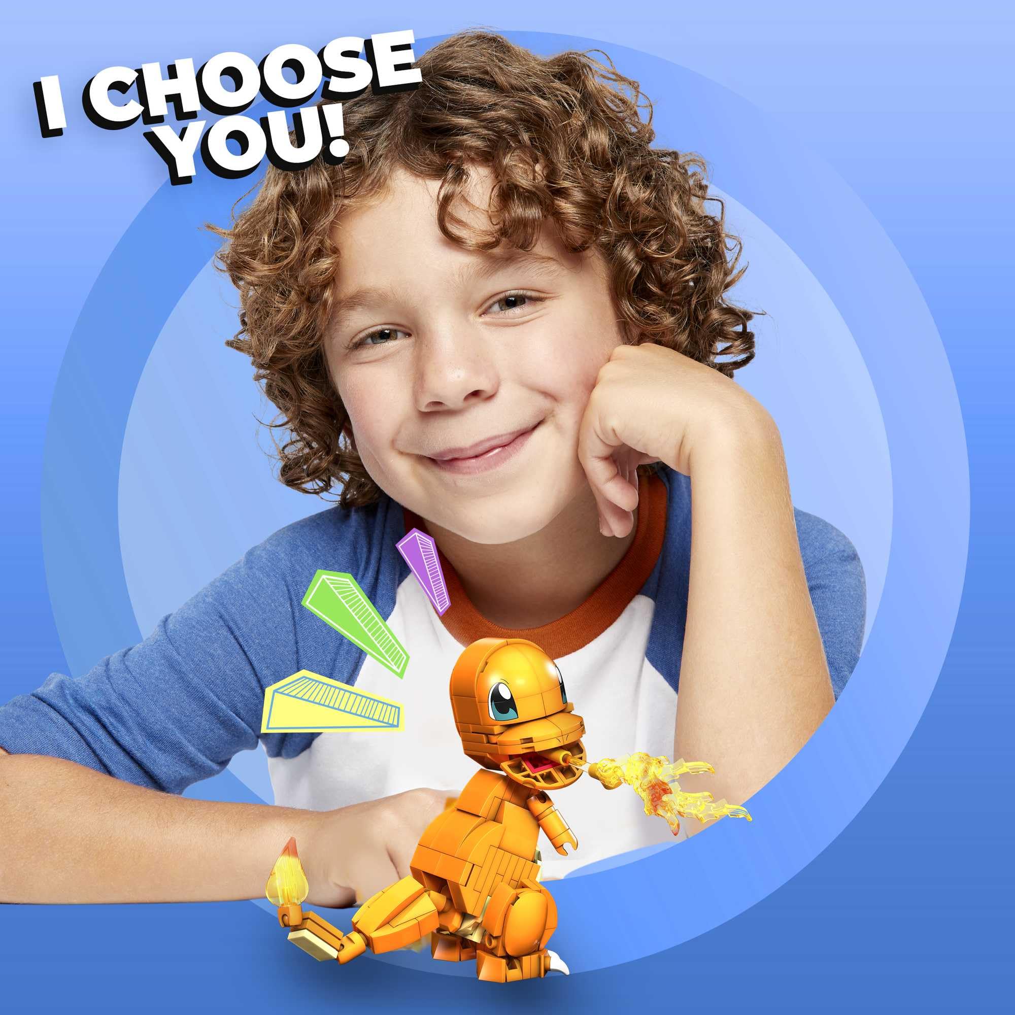 MEGA Pokémon Building Toys Set, Build & Show Charmander with 180 Pieces, 4 Inches Tall, for Kids