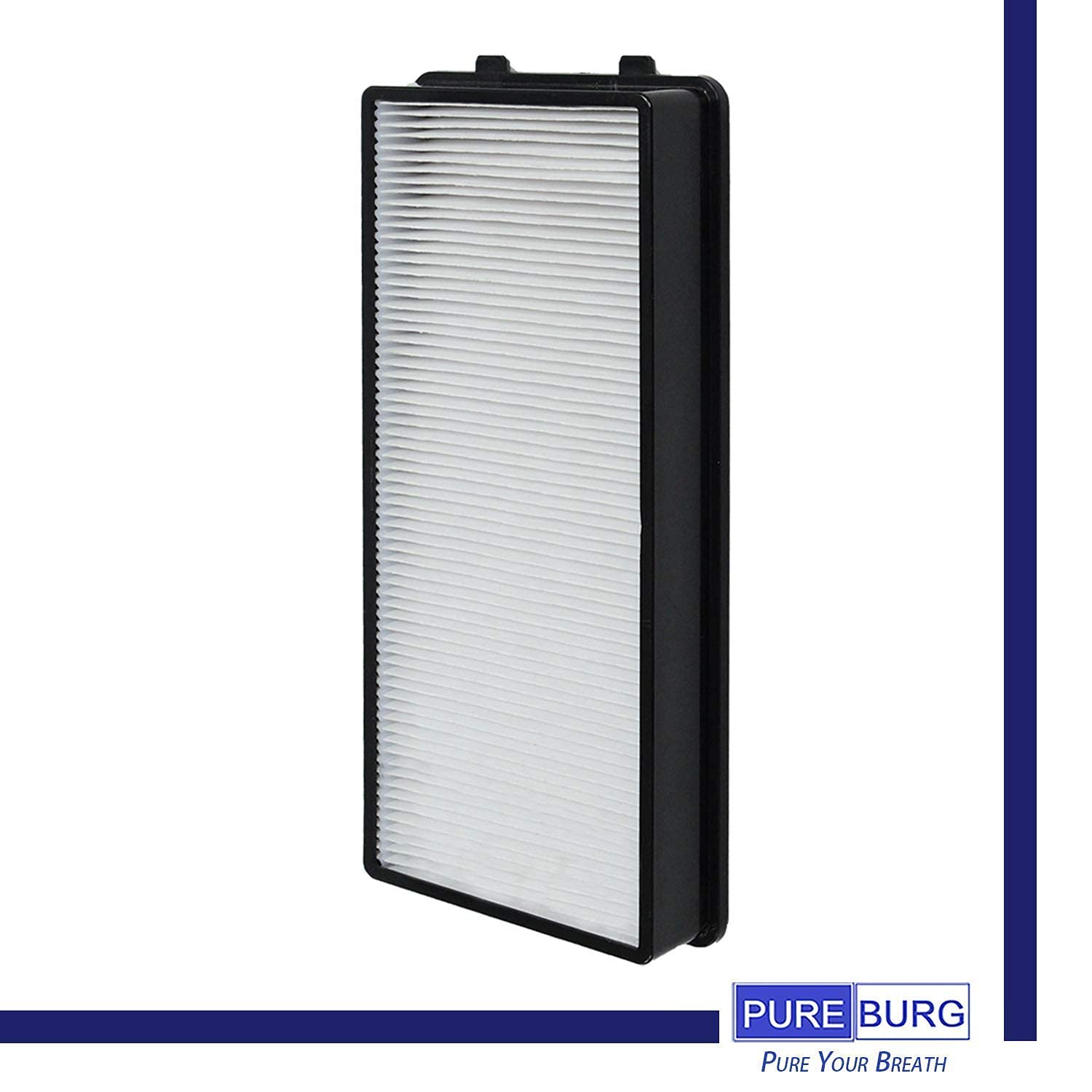 PUREBURG 2-Pack Replacement Filter Set - HEPA Filters + Activated Carbon Odor Filters Compatible with HoMedics TotalClean PetPlus AT-PET01 AT-PET02 Whisper-Quiet Oscillating Tower Air Purifiers