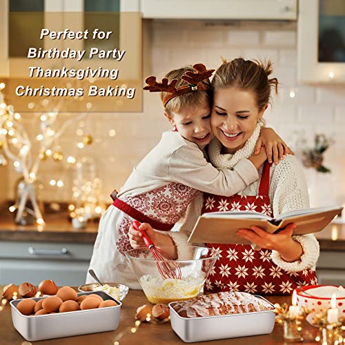 LIANYU 4 Pack Loaf Pans for Baking Bread, 9x5 Inch Bread Pan, Bread Loaf Pan for Baking, Stainless Steel Meatloaf Baking Pan, Loaf Tin Pan for Homemade Banana Bread, Dishwasher Safe