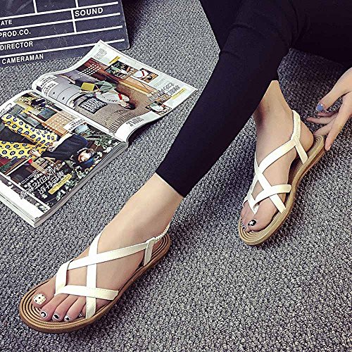 Women Highly Recommend Great Value Flat Shoes Bandage Bohemia Leisure Lady Sandals Peep-Toe Outdoor Shoes