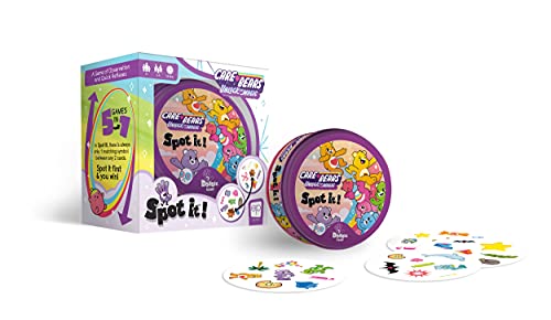 USAOPOLY Spot It! Care Bears | Fun Card Game for Kids and Adults | Featuring Funshine, Grumpy, Wish, Share, Good Luck, Cheer, and Tenderheart Bear | Licensed Care Bears Game