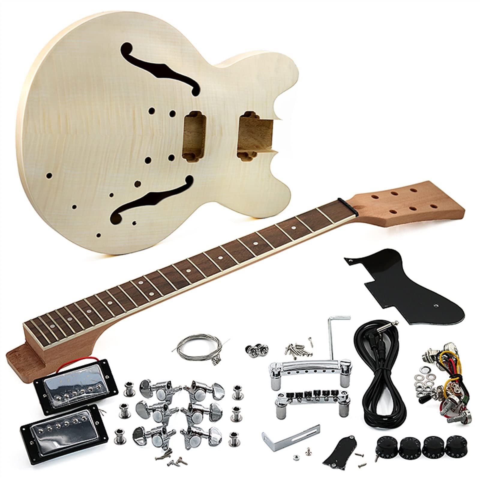 DIY Guitar Body Electric Guitar DIY Combination Kit Assembling A Full Set of Production Accessories for Beginners