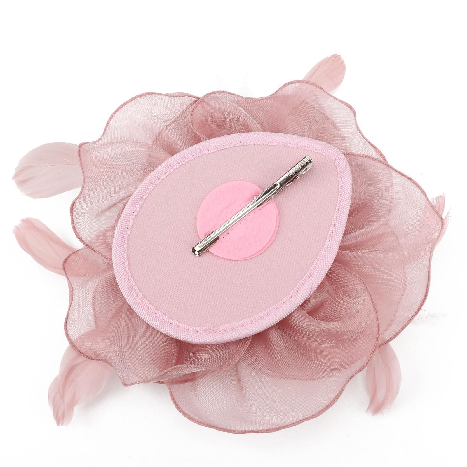 DRESHOW Fascinators Hat Tea Party Headwear Ribbons Feathers on a Headband and a Clip for Girls and Women