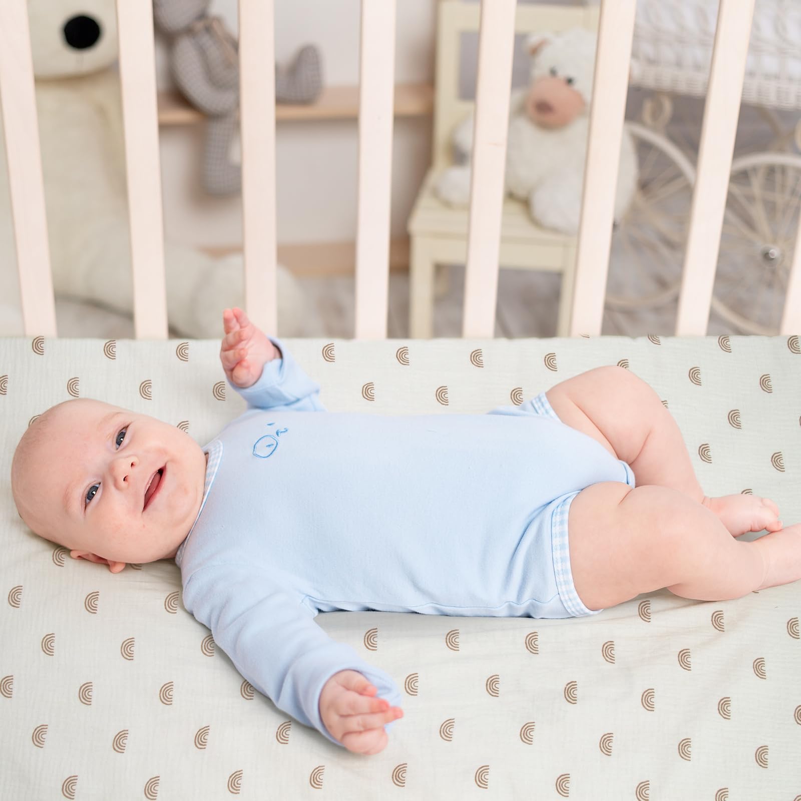Extra Soft Muslin Crib Sheets for Baby,Premium Ultra Breathable Cotton Sheets for Standard Crib and Toddle Mattress,2 Pack Rainforest Pattern