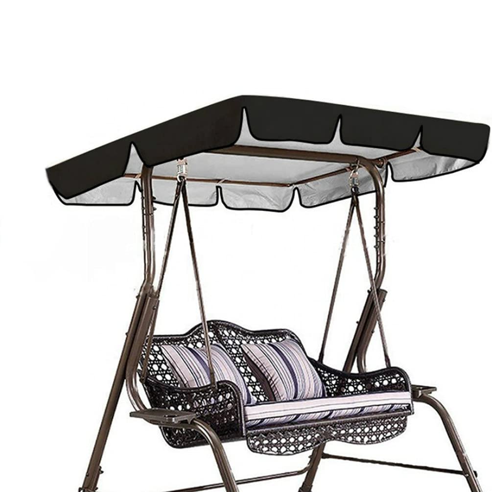 Patio Swing Canopy Replacement Porch Top Cover,Outdoor Waterproof Heavy Dust Swing Seat Furniture Covers,55x47x7 inch,Brown