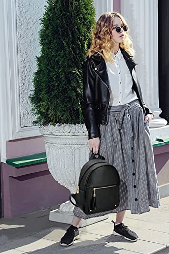 Montana West Anti Theft Backpack Purse for Women Backpack for Ladies with Secured Zipper & Tassel, MWC-104BK