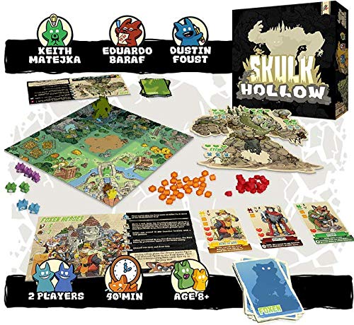 Pencil First Games: Skulk Hollow Board Game – an Asymmetric Tactics Game of Giant Guardians and Clever Foxes, 2 Players, Ages 12 and up