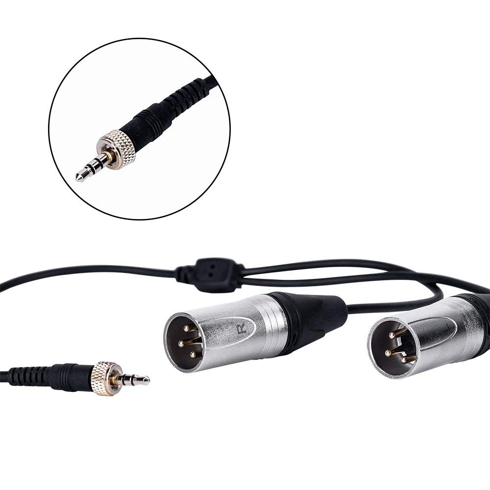 comica CVM-DS-XLR 3.5mm TRS to Dual XLR Stereo Audio Output Cable Wireless Microphone Systems