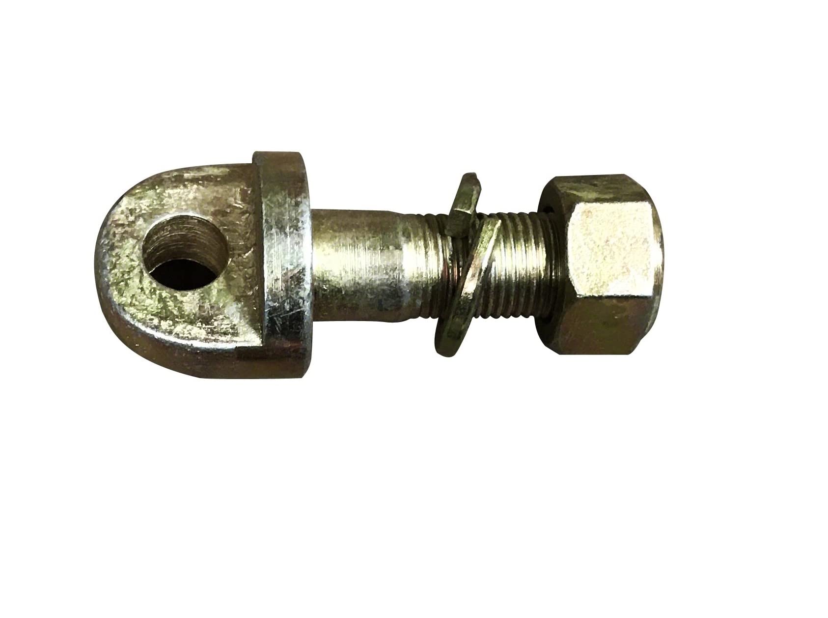 Eye Bolt with Spring Washer and Nut, Thread Length - 1.25", Thread Diameter - 5/8", Hole Diameter - 0.475"