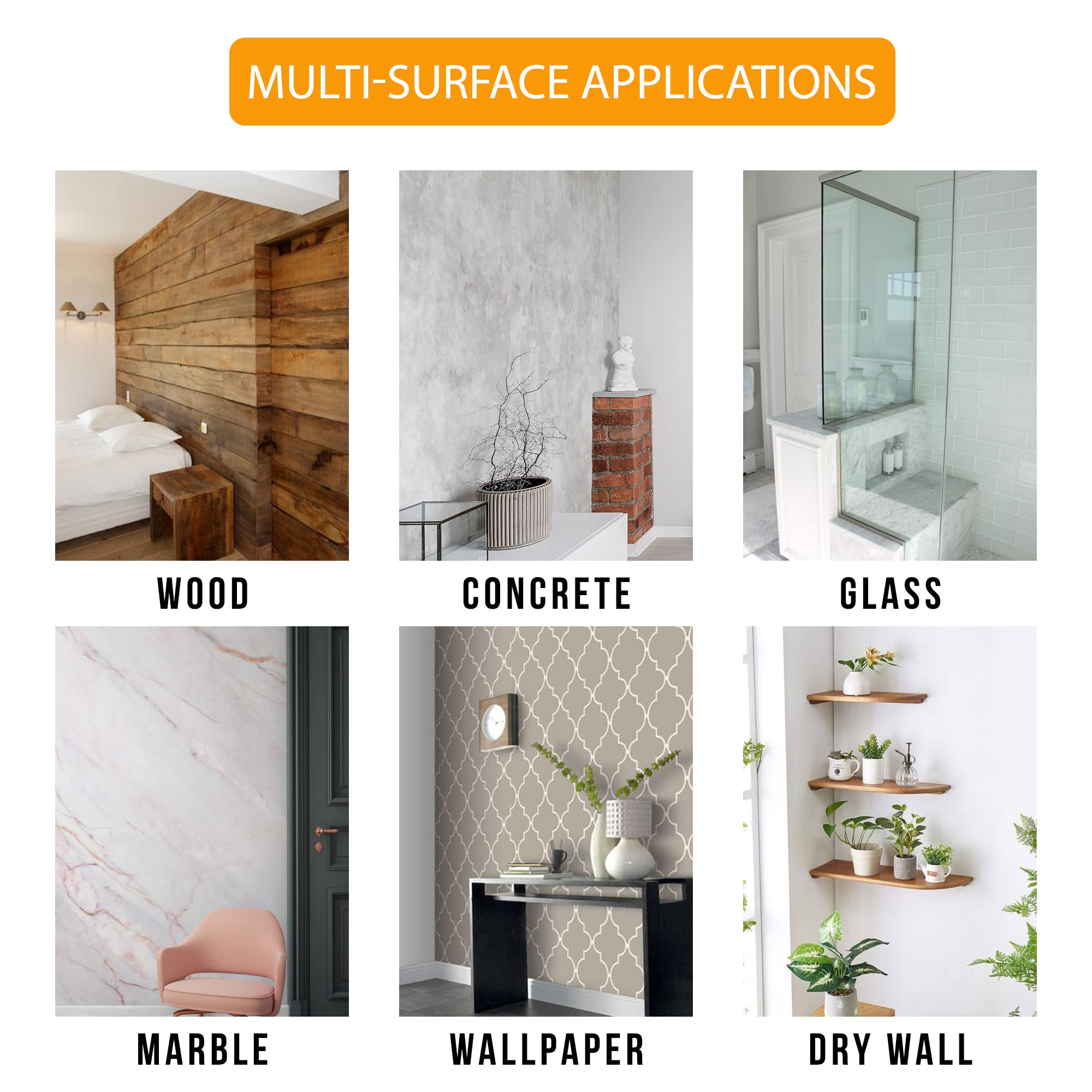 Clear Door Stoppers for Wall 2β (8 Pack) - Wall Protectors from Door Knobs with Strong Adhesive Glue - Shock Absorbent and Discreet Door Bumpers