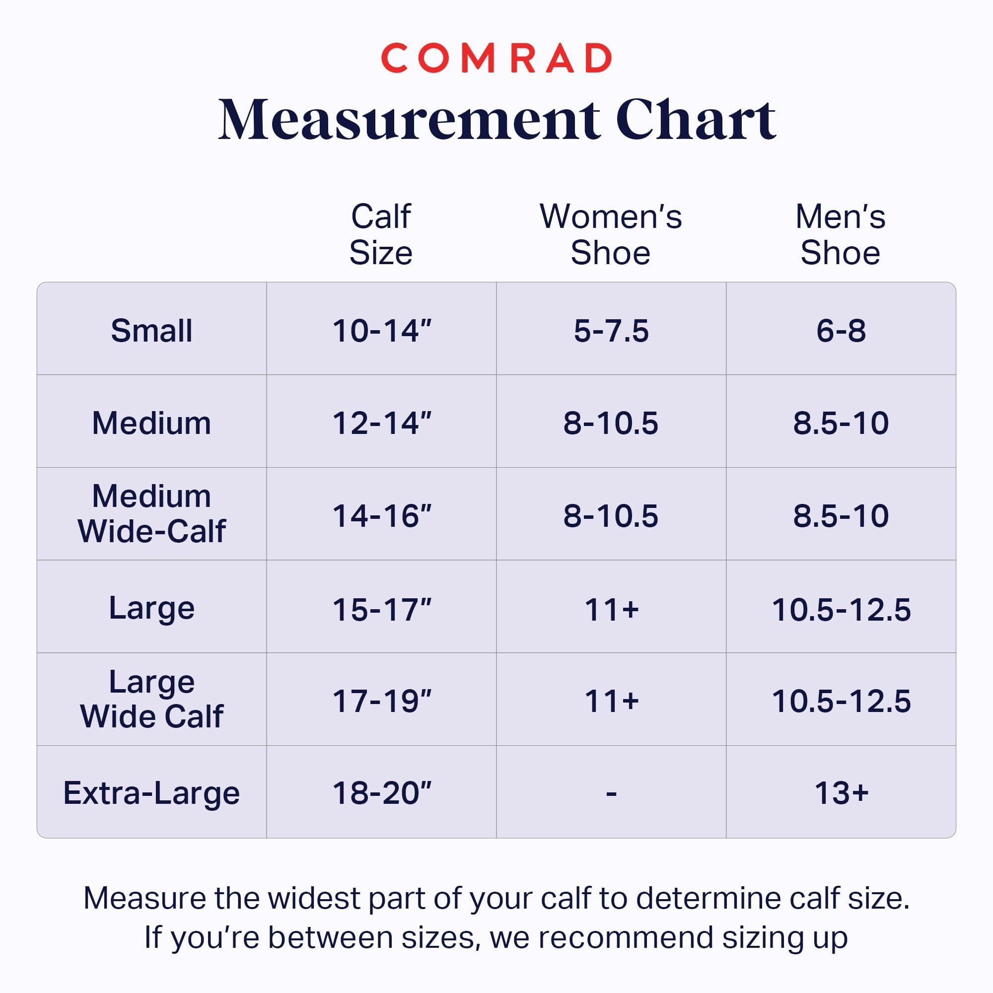 Comrad Nylon Knee High Socks - 15-20mmHg Graduated Compression Socks, (Medium, Rose/Navy) - Soft & Breathable Support Socks for Men, Pregnant Women, Nurses, Home, Work, & Travel