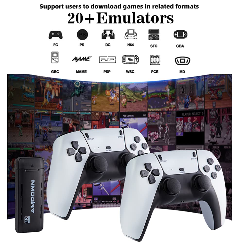 Data Frog U9 TV Game Stick With Two 2.4G Wireless Controller 64GB 10000 PS PSP Retro Video Games Console Gaming Player GameBox