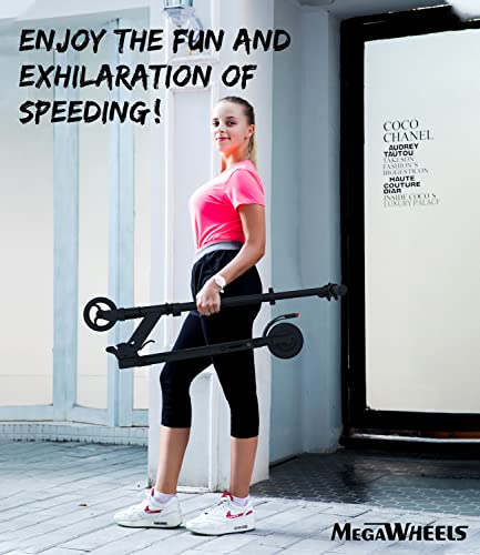 MEGAWHEELS Electric Scooter Height Adjustabe Folding,Up to 5~7.5 Miles Long Range and 14.3 MPH Portable Folding Commuting Scooter for Boys and Girls with Double Braking System
