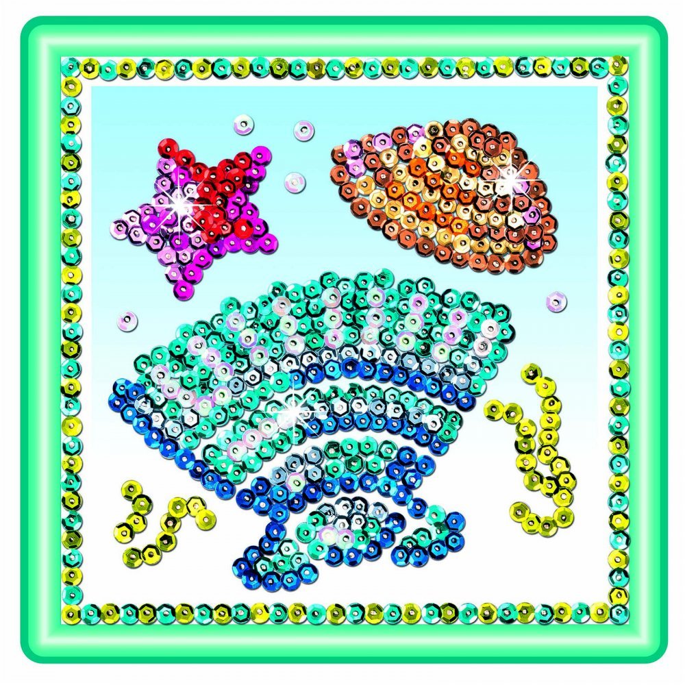 Sequin Art Seasons, Summer Scene, Sparkling Arts and Crafts Picture Kit, Creative Crafts