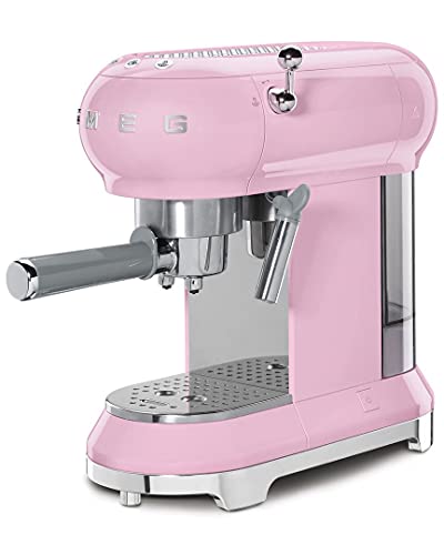 Smeg ECF01RDUS 50s Retro Style Espresso Machine - Pink