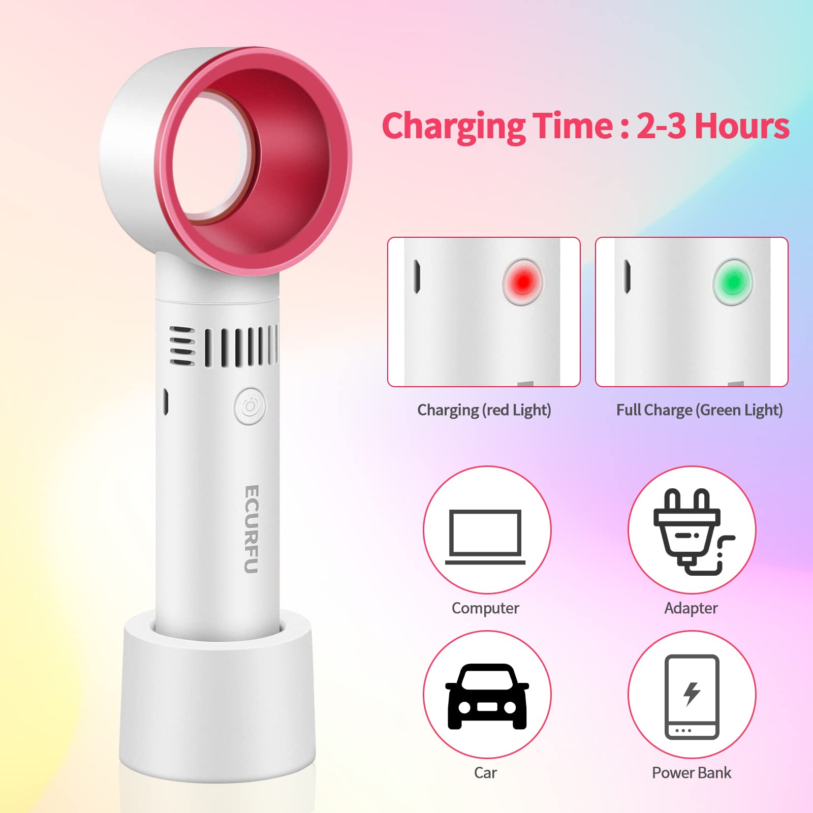 Eyelash Fan Dryer with Lash Tweezers, Portable USB Rechargeable Bladeless Mini Fan Handheld Air Conditioning Blower Cooling Dryer for Essential Eyelash Extension Lash Supplies (White)