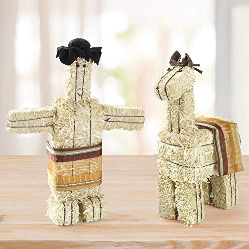 FloraCraft 12 Piece Decorative Straw Bale 1 Inch x 1.25 Inch x 2.5 Inch Natural