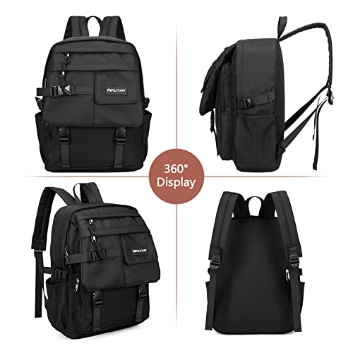 Lizbin Travel Laptop Backpack, Water Resistant Business Laptop Backpack, Computer Bag, Business Backpack, Casual Daypack, Laptop Backpacks For Men Women, Fits 15.6 Inch Notebook (Black)