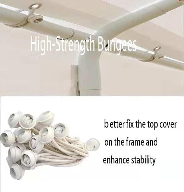 FORALEBEN Carport Replacement Canopy Cover for 10 x 20 Car Tent Top Garage Shelter Outdoor White (Only Top Cover, Frame Not Included)