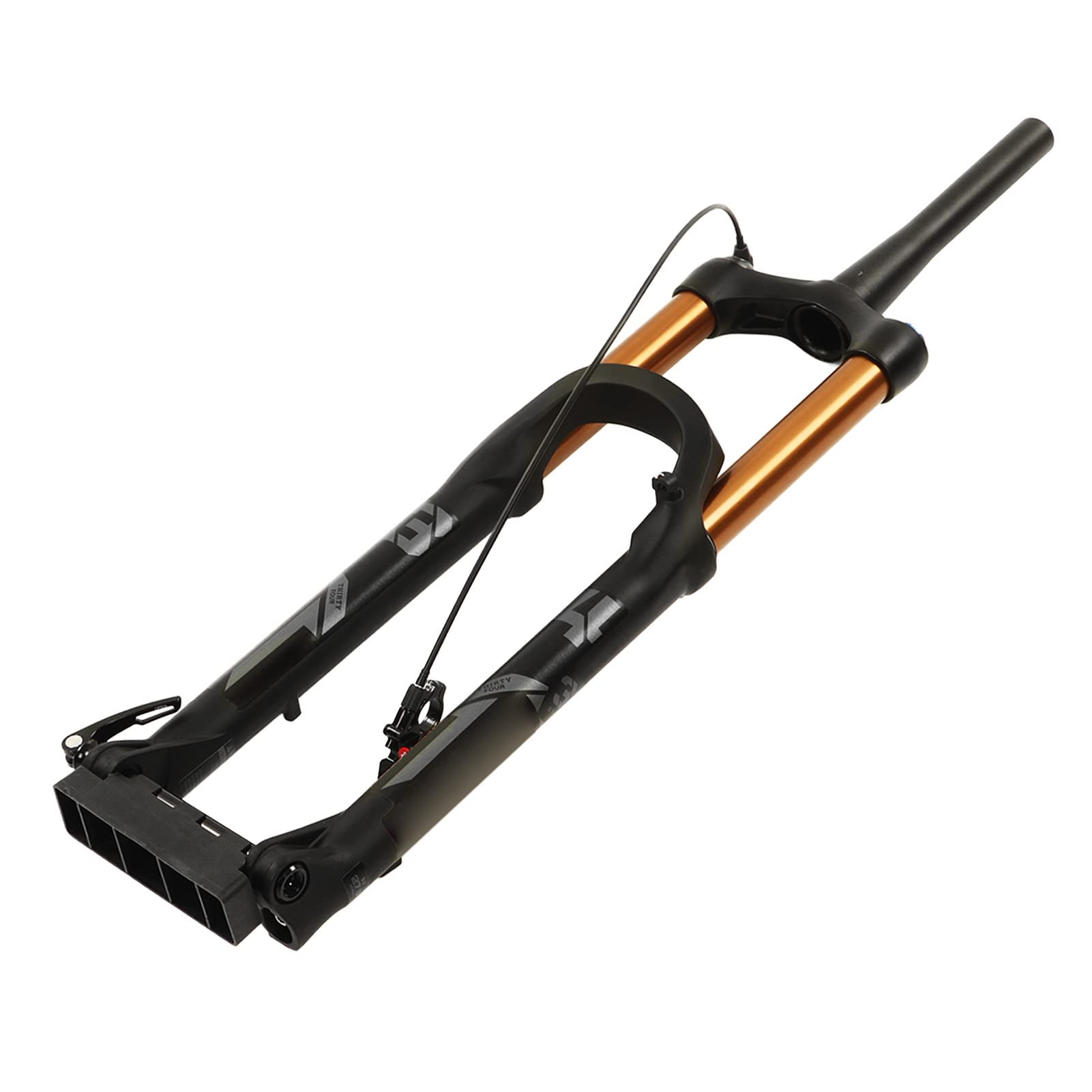 DAUERHAFT Mountain Bike Front Fork, Sturdy Stiffness Remote Lockout Aluminum Alloy Bike Suspension Fork 27.5in 175mm for Replacement
