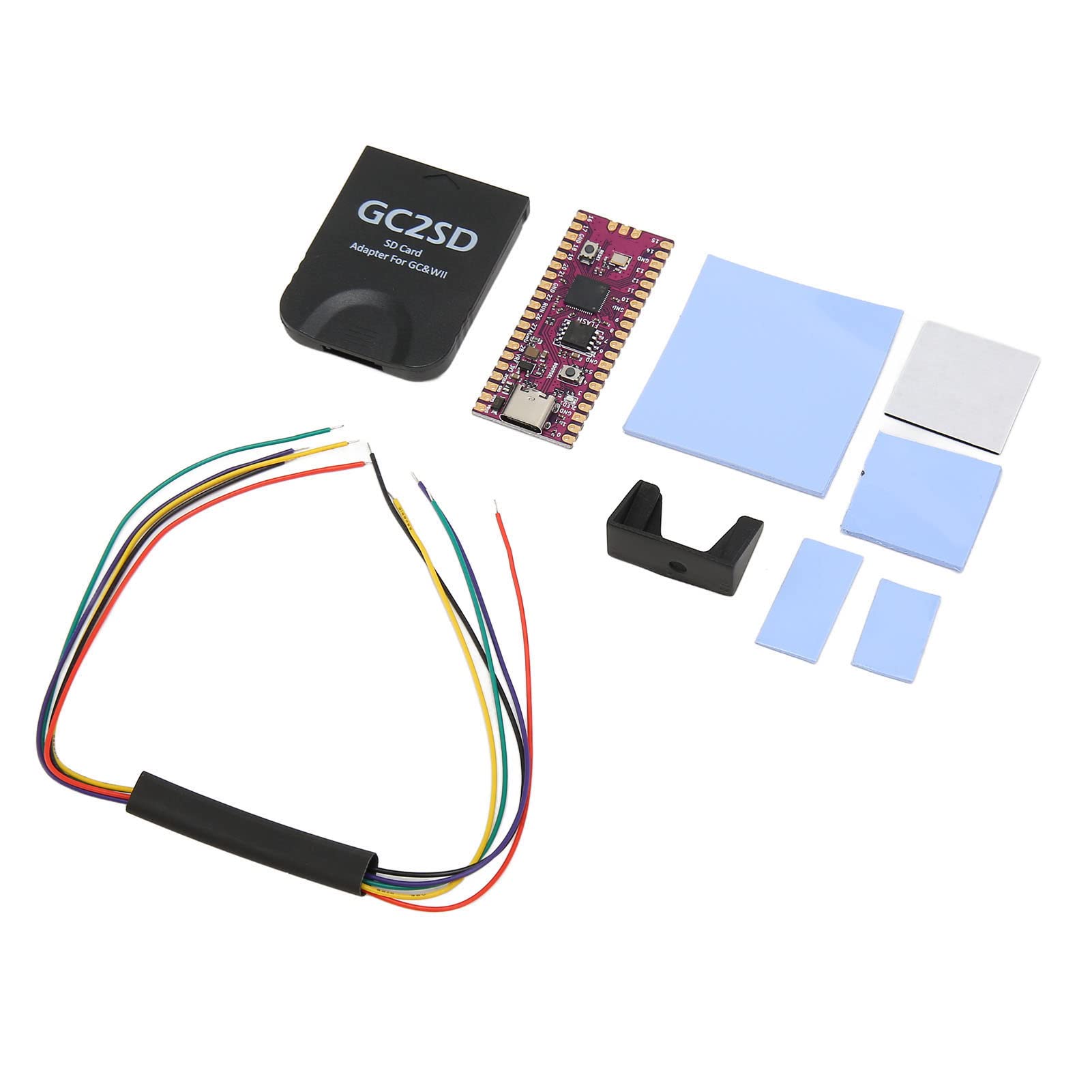 Flexible Microcontroller Board, Microcontroller Replacement Modchip Plug and Play Compact Dual Core Low Power Consumption USB C Interface for Game Console (Black)
