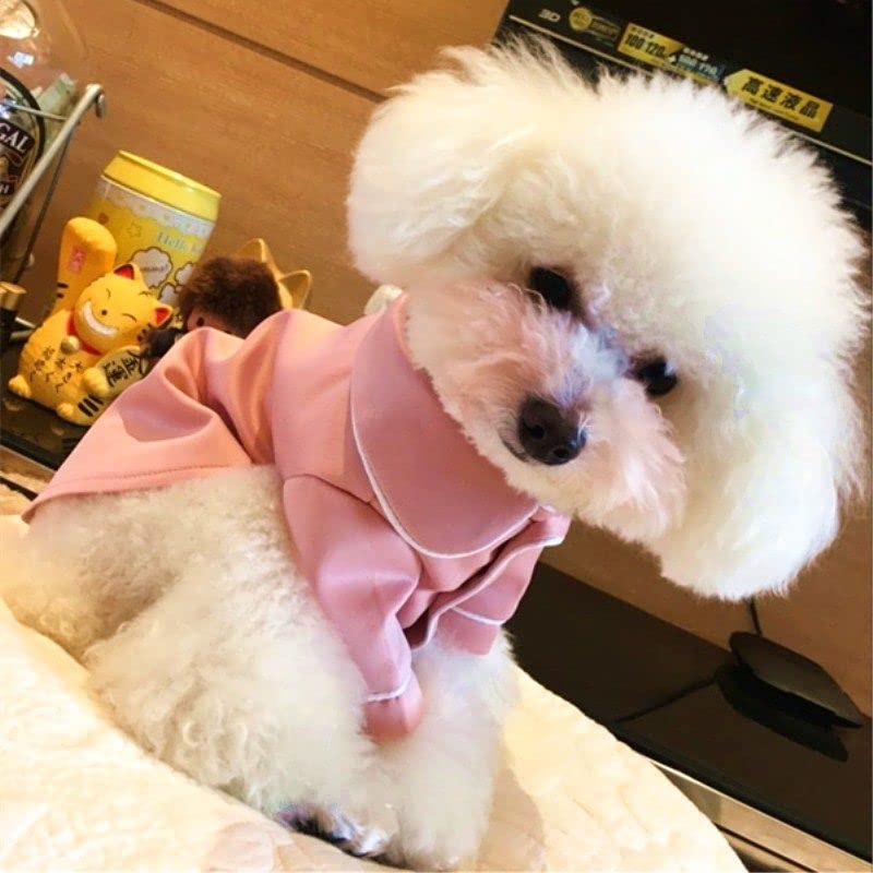 Q.Y.HOME Shirt Clothes, Small Dog Shirt, Dog and cat Solid Color Clothes 2 Pieces