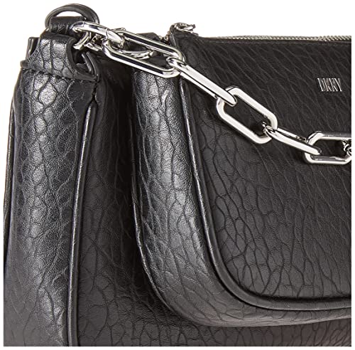 DKNY Lexi Double Crossbody, Black/Silver