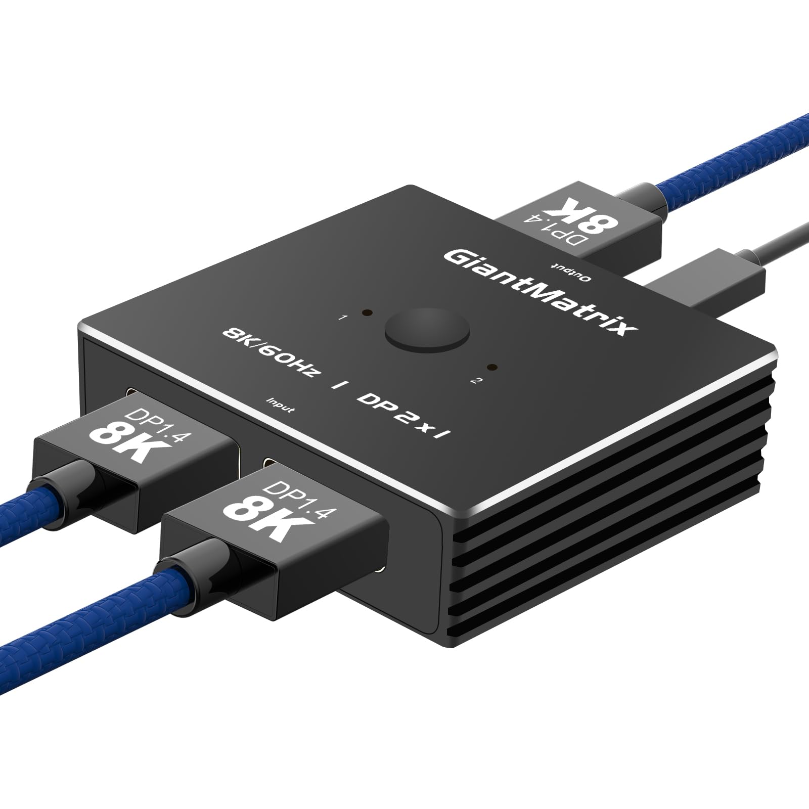 DP Switch 2 in 1 Out,Display Port Splitter 2 in 1 Out ,Display Port Switch Box 2 in 1 Out 8k 60HZ 4k 144HZ 4K 240HZ 4K 175HZ Not Bi-Directional