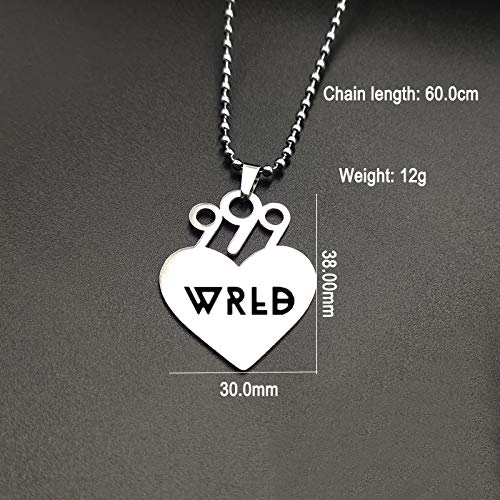 COMTRUDE 999 Necklace Premium Stainless Steel Pendant Perfect Gifts for Young Singer Fans Silver