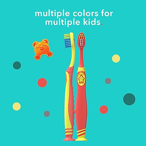 Colgate hum Smart Manual Kids Toothbrush, hum Kids Toothbrush With Phone Stand, App Makes Brushing Fun, Child-Size Brush Head With Extra Soft Bristles, Coral