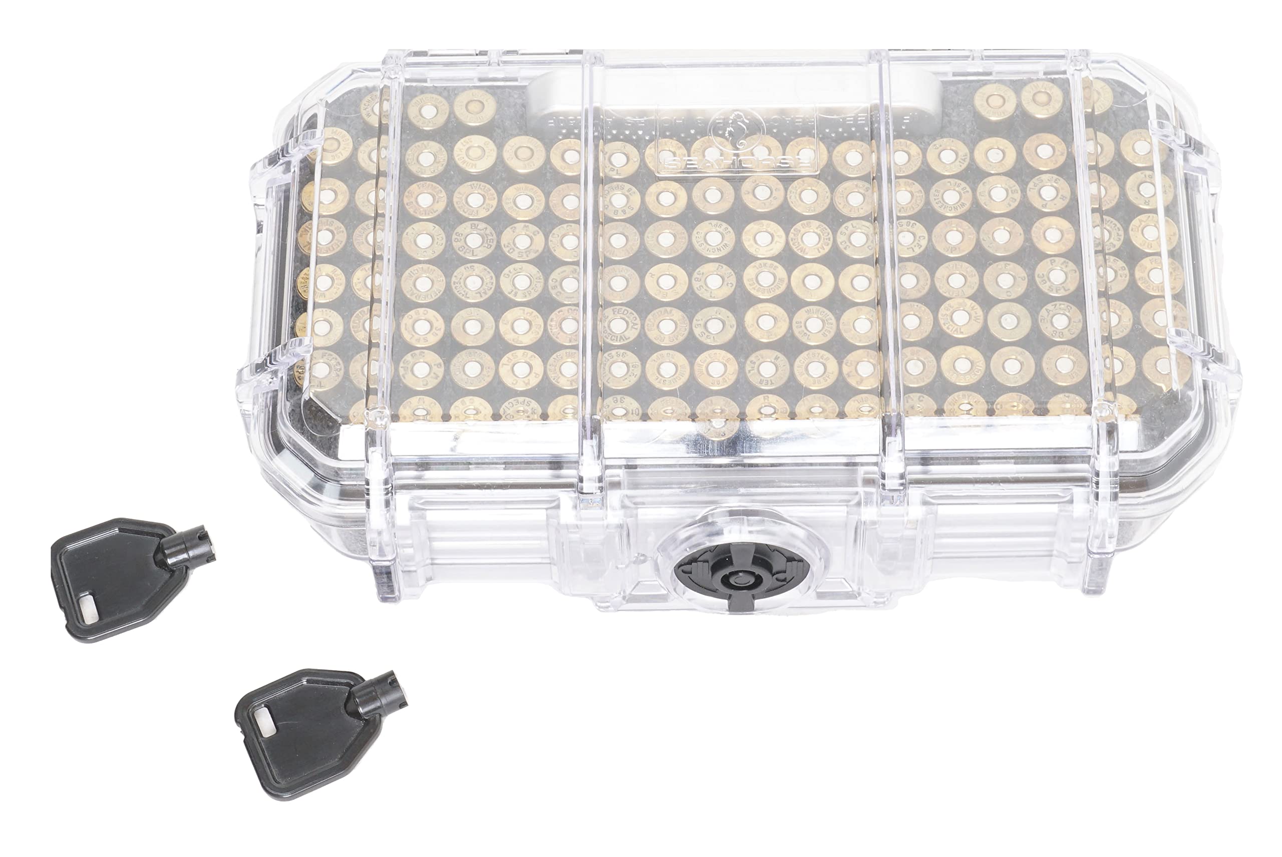 Case Club x130 .38 Special or .357 Magnum Long Term Storage Case with Silica Gel Dessicant, Lockable