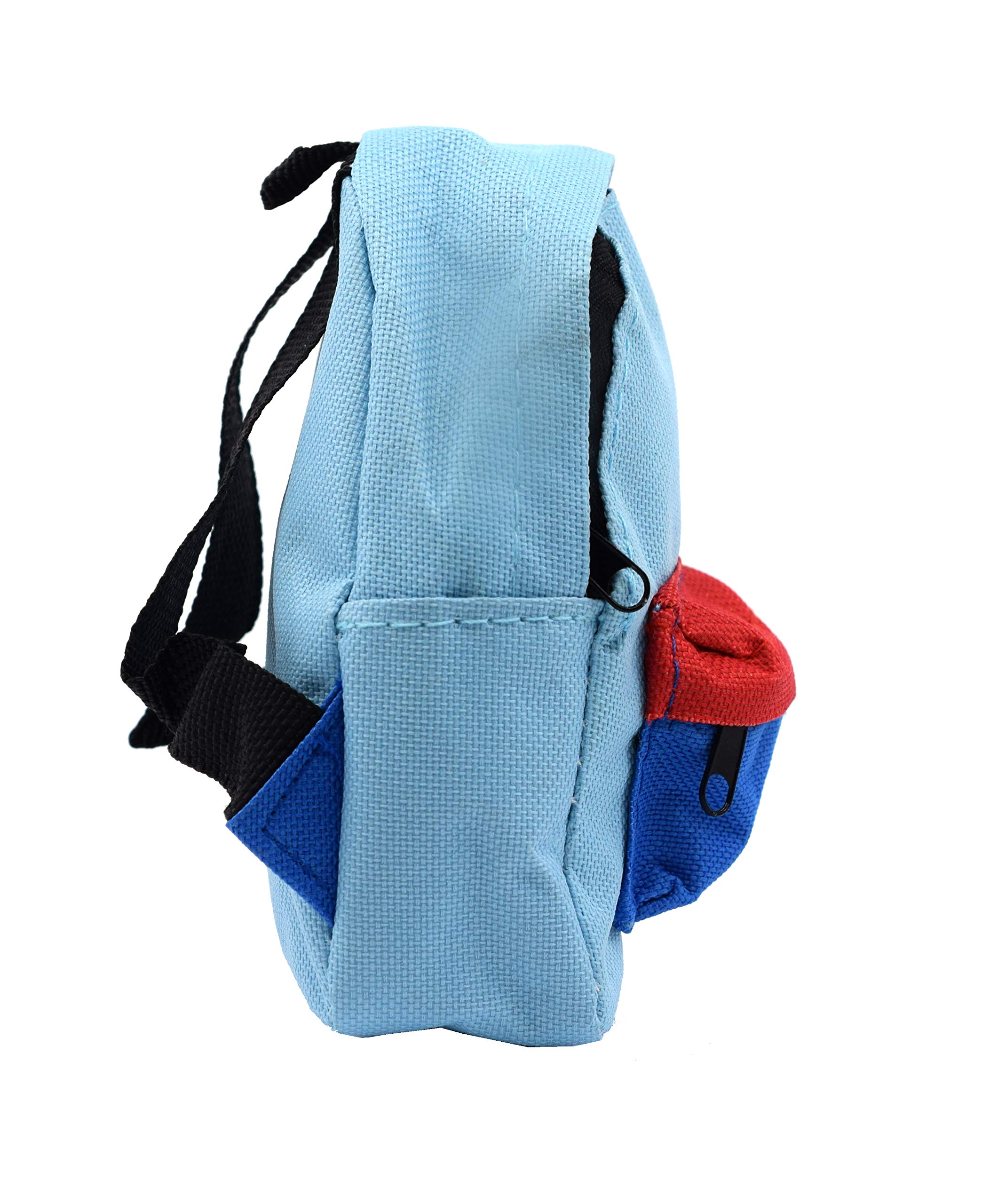 Teak Tuning Fingerboard Backpack Case, Blue - 5" x 3.75" - Miniature Canvas Bag for Tuning Travel & Storage