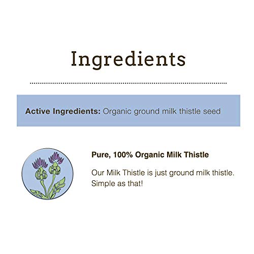 Herbsmith Organic Milk Thistle for Dogs and Cats – Liver Supplement for Dogs & Cats – Made in USA – 500g Powder