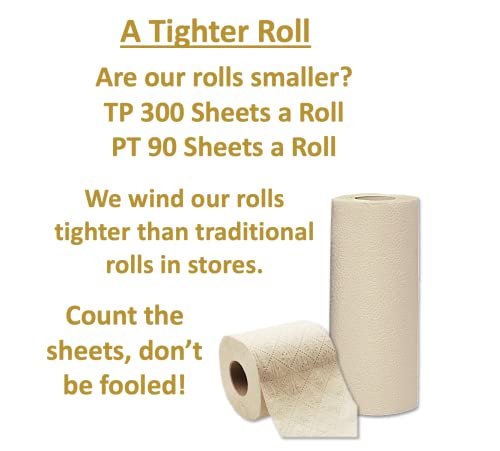 Purafide Premium-Quality, All-Natural Bamboo Paper Towels, Tree-Free, Chemical-Free, Extra Durable, Super Absorbent, Select-a-Size 2-Ply, 90 Sheets Per Roll. (PT 6 Rolls)