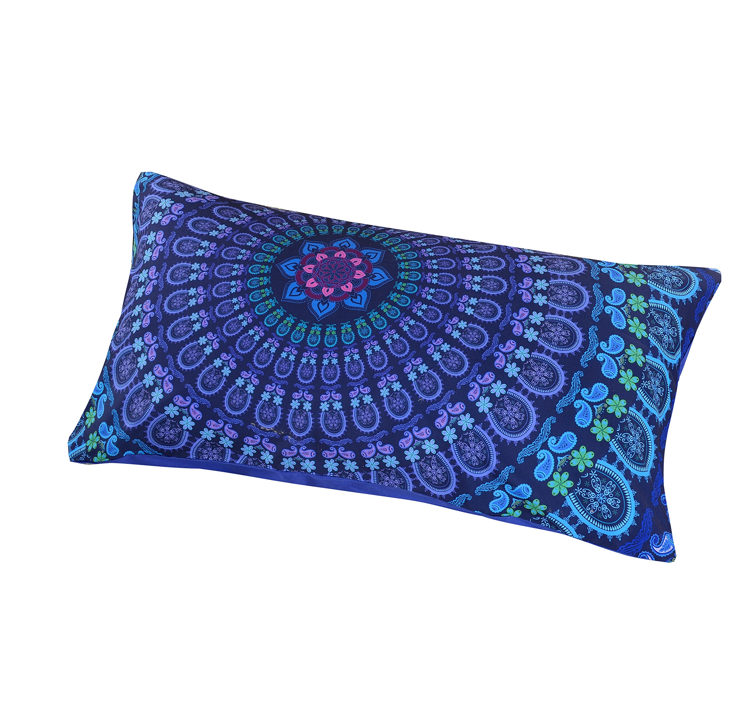 MEILA Duvet Cover Set Luxury Soft Microfiber Bedding Sets Bohemian Mandala Pattern Bedclothes, Queen(90inx 90in), 4 Pieces (1 Duvet Cover+ 2 Pillowcase+ 1 Throw Pillow Case)
