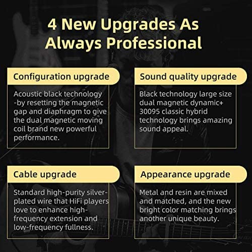 KZ ZSN PRO X Wired Earbuds,in-Ear Headphones with Dual Driver-Clear Sound and Ergonomic Custom-Fit Earpieces (S/M/L),Bass Ear Buds,3.5mm Jack for Phones,Computer and Laptops (Black Without Mic)