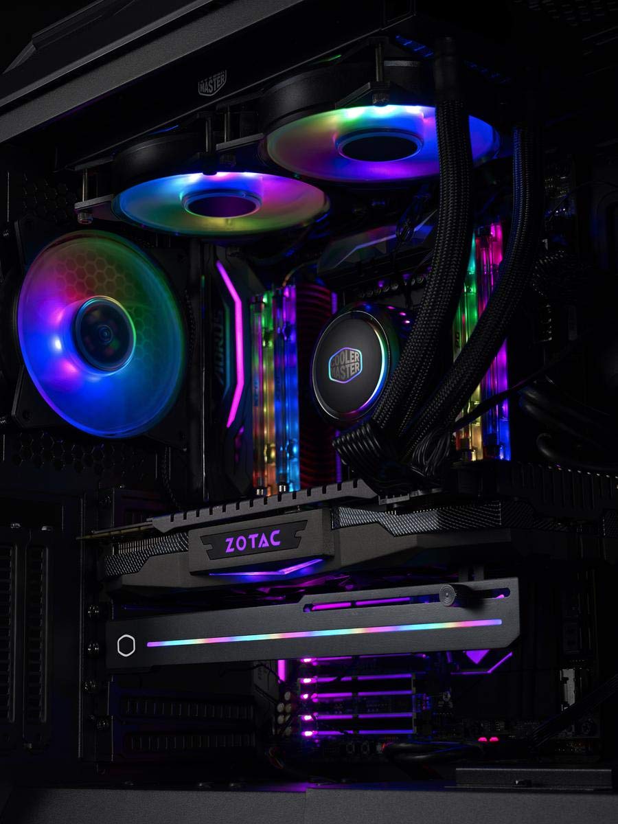 Cooler Master ELV8 Addressable RGB Vertical Universal Graphic Card Holder, Built-in ARGB Strip, Adjustable Length & Height Support (MAZ-IMGB-N30NA-R1) Black