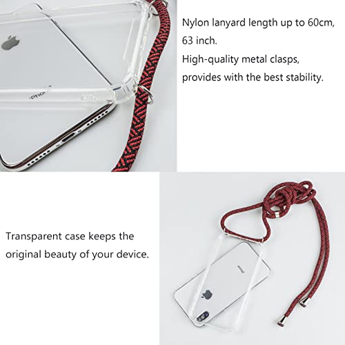 Jingyun GokiKiisy Case with Strap for iPhone 11, Adjustable Crossbody Strap, TPU Shockproof Protective Phone Case with Anti-Lost Shoulder Neck Lanyard-Black
