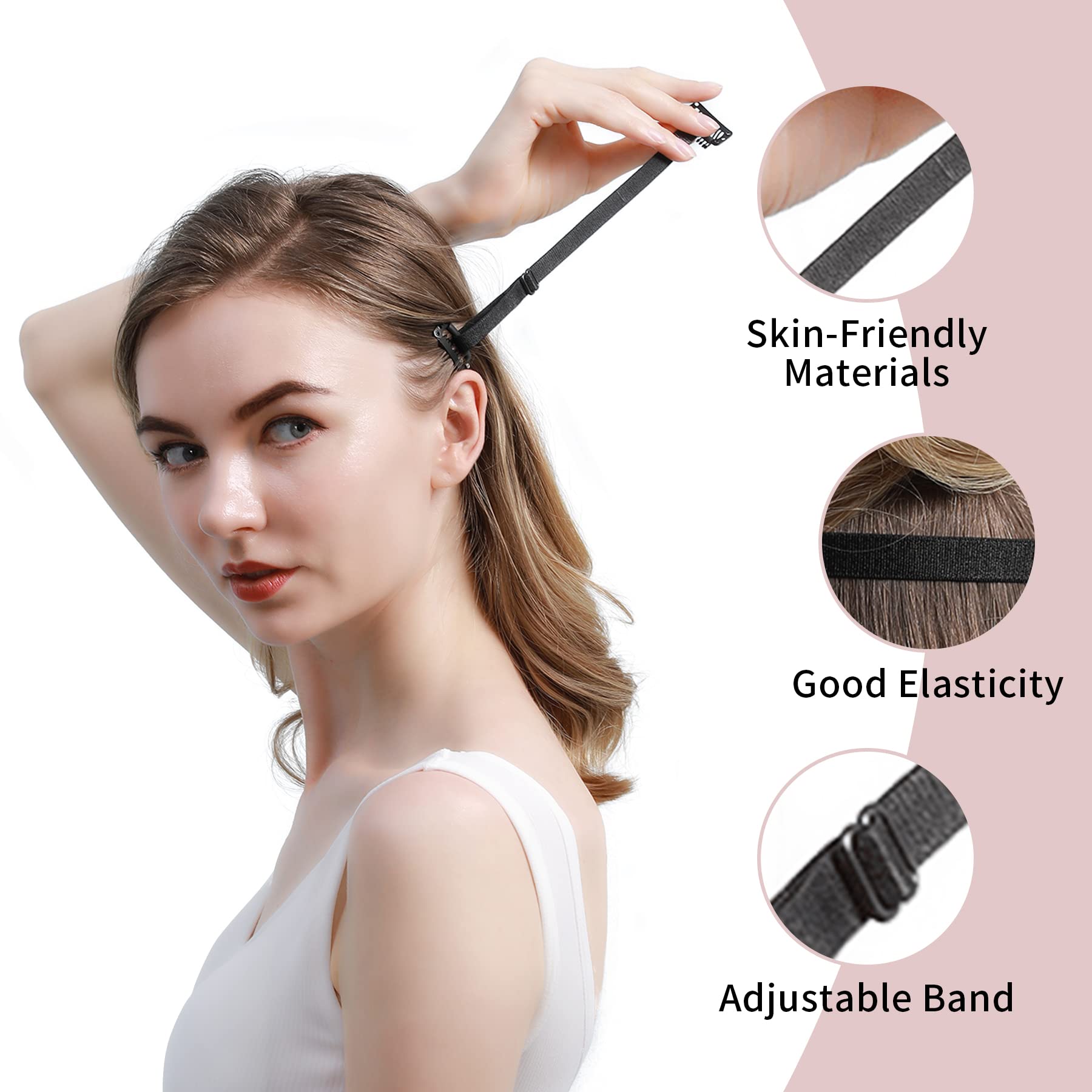 DB11 Facelift Bands with Clips, 4 PCS Reusable Hairpin Facial Lifting Bands Invisible Facelift Patch Straps for Hair, Instantly Remove Eye Fishtail Wrinkles