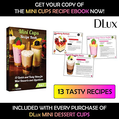DLux 100 4-in Tear Drop Mini Appetizer Plates with Forks,Reusable Black Plastic Spoons - Desserts and Appetizers Dishes Serving Plate - Asian Spoon Set, Small Catering Dessert Tasting Cups