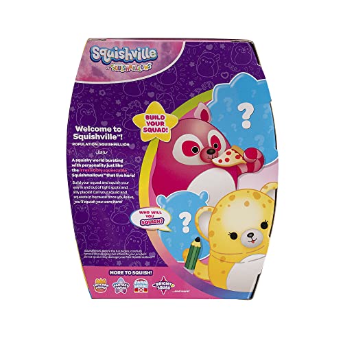 Squishville by Squishmallows SQM0143 Bright Squad-Four 2-Inch Mini Characters-Includes Santiago, Tristan, and Two Mystery Figures-Irresistibly Soft, Colourful Plush, Multicolor