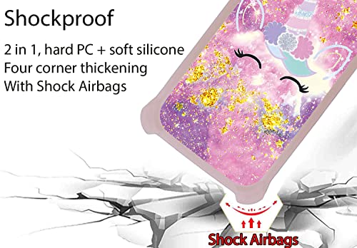 jioeuinly Cloud Mobile Stratus C7 Case Compatible with Cloud Mobile Stratus C7 Phone Case Cover [with Tempered Glass Screen Protector][Hard PC + Soft Silicone][Gold Glitter+Luminous] JSF-DJS