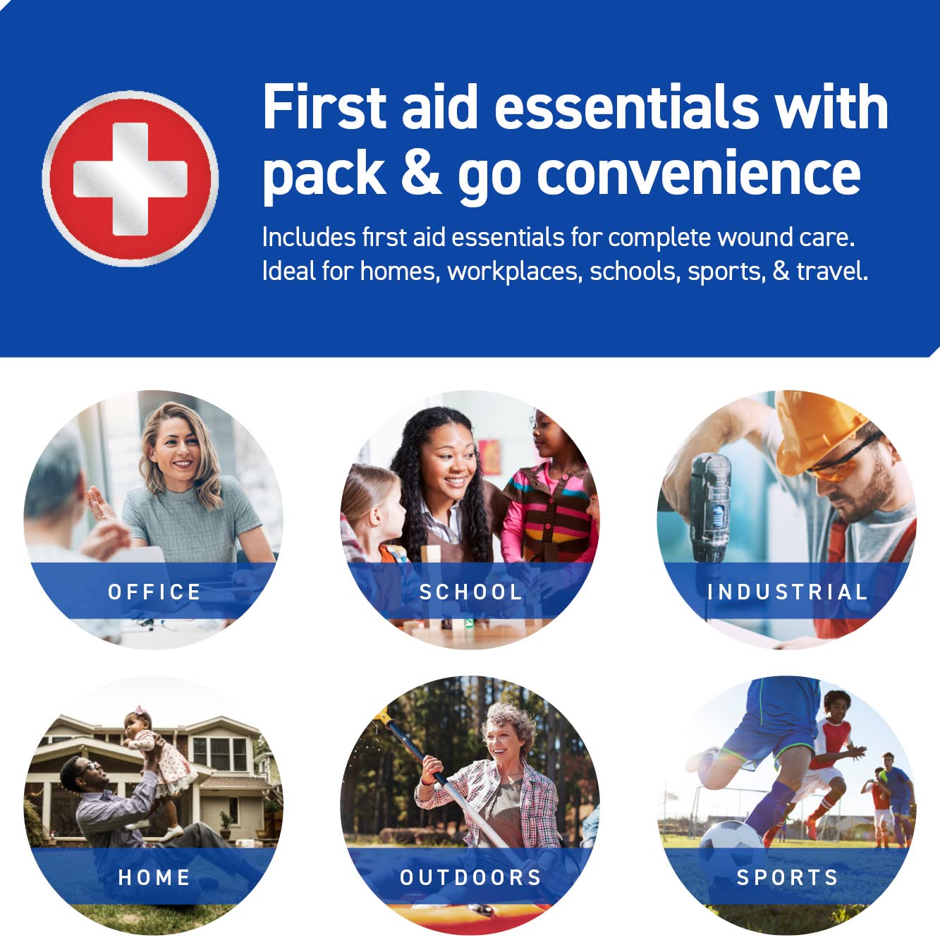 Care Science First Aid Kit All Purpose, 300 Pieces | Professional Use for Travel, Work, School, Home, Car, Survival, Camping, Hiking, and More
