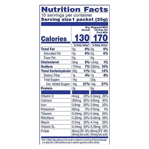 Cream of Wheat Instant Hot Cereal, Cinnabon, 1.23 Ounce, 10 Packets (Packaging May Vary)