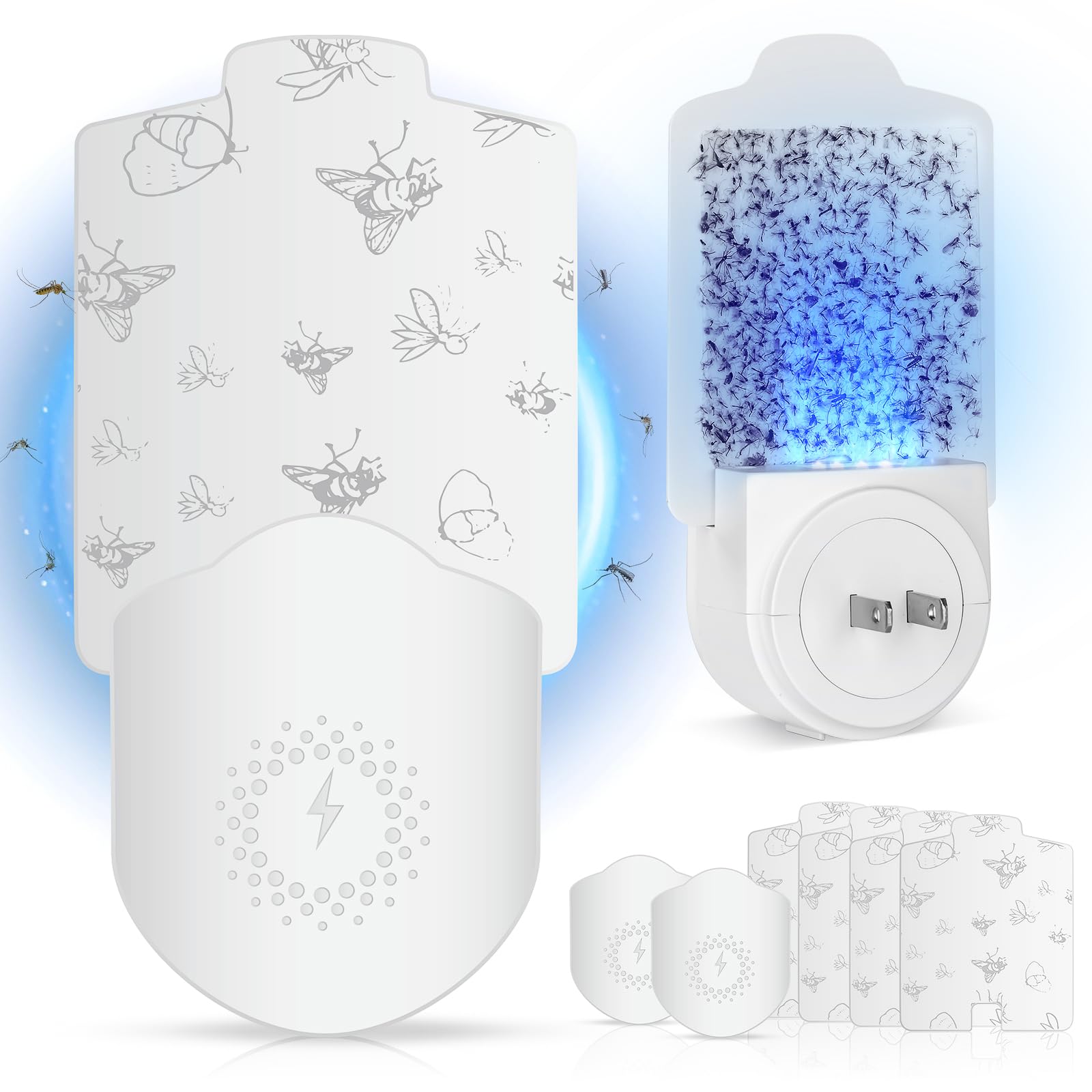 Flying Insect Trap 2Pack Indoor Plug-in Fly Trap for Flies, Fruit Flies, Moths, Gnats and Other Flying Insects, MWD-4