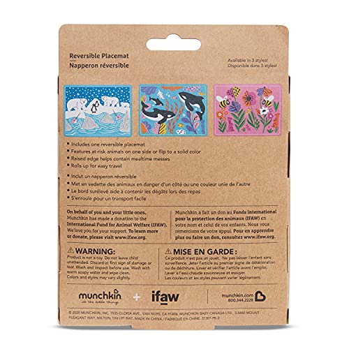 Munchkin® WildLove Reversible Silicone Placemat for Kids, 1pk, Bee