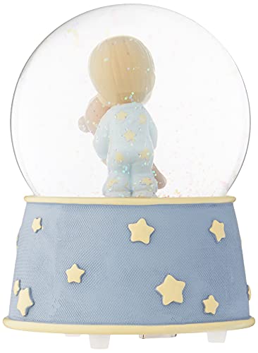 Precious Moments, Jesus Loves Me, Resin/Glass Snow Globe, Boy, Musical, 132103,Multicolor