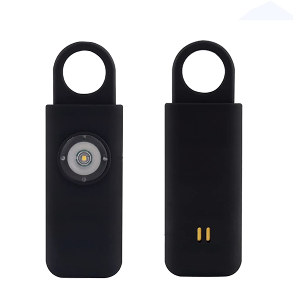 Personal Alarm Keychain for Women, Men, and Elders, Defense Siren, Personal Alarm Keychain Safety Alarm with LED Lights | Loud Scream Safe Alarm, Black, One Size